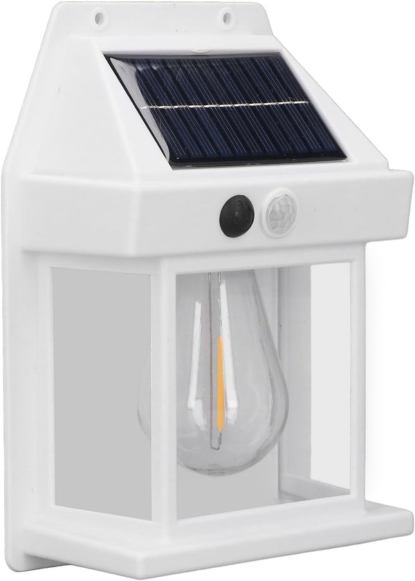 Lampa solara bec de perete LED cu senzor de miscare - CuDeToate.ro