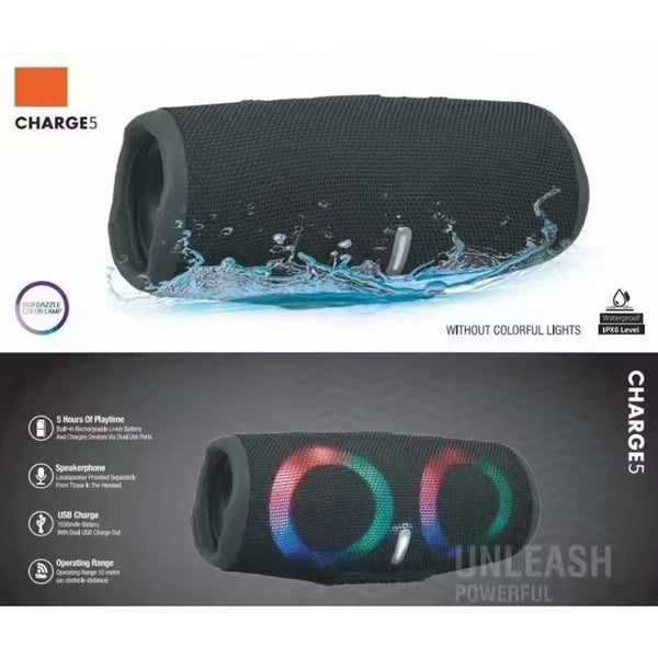 Boxa Charge 5 Bluetooth cu Leduri RGB, Usb, Slot de Card TF, Radio FM ...